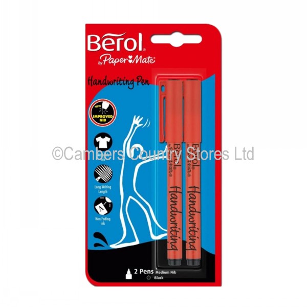 Berol Handwriting Pens Black 2 Pack | Cambers Country Store